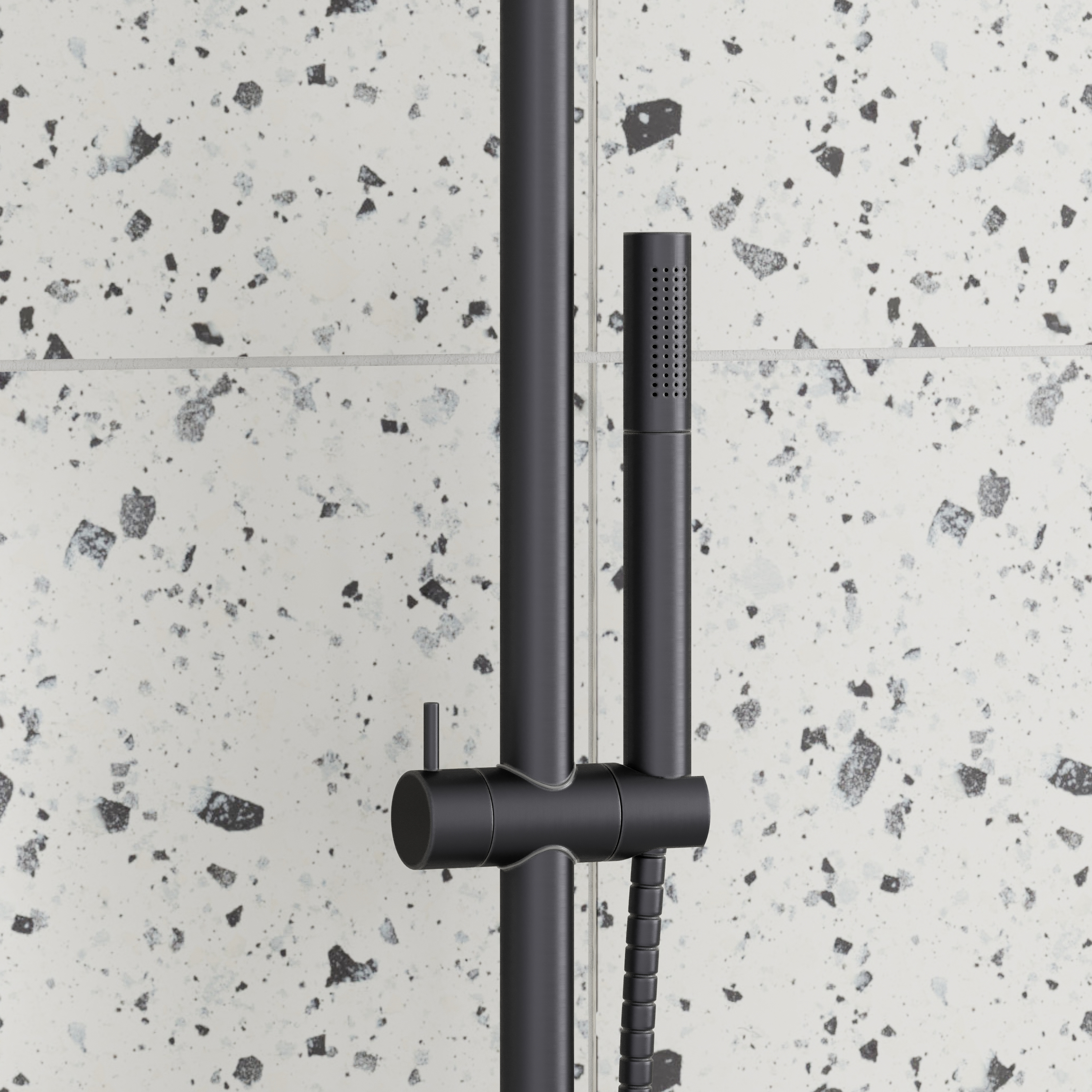 Core Concealed Thermostatic Valve, Fixed Head & Shower Rail Kit | Drench