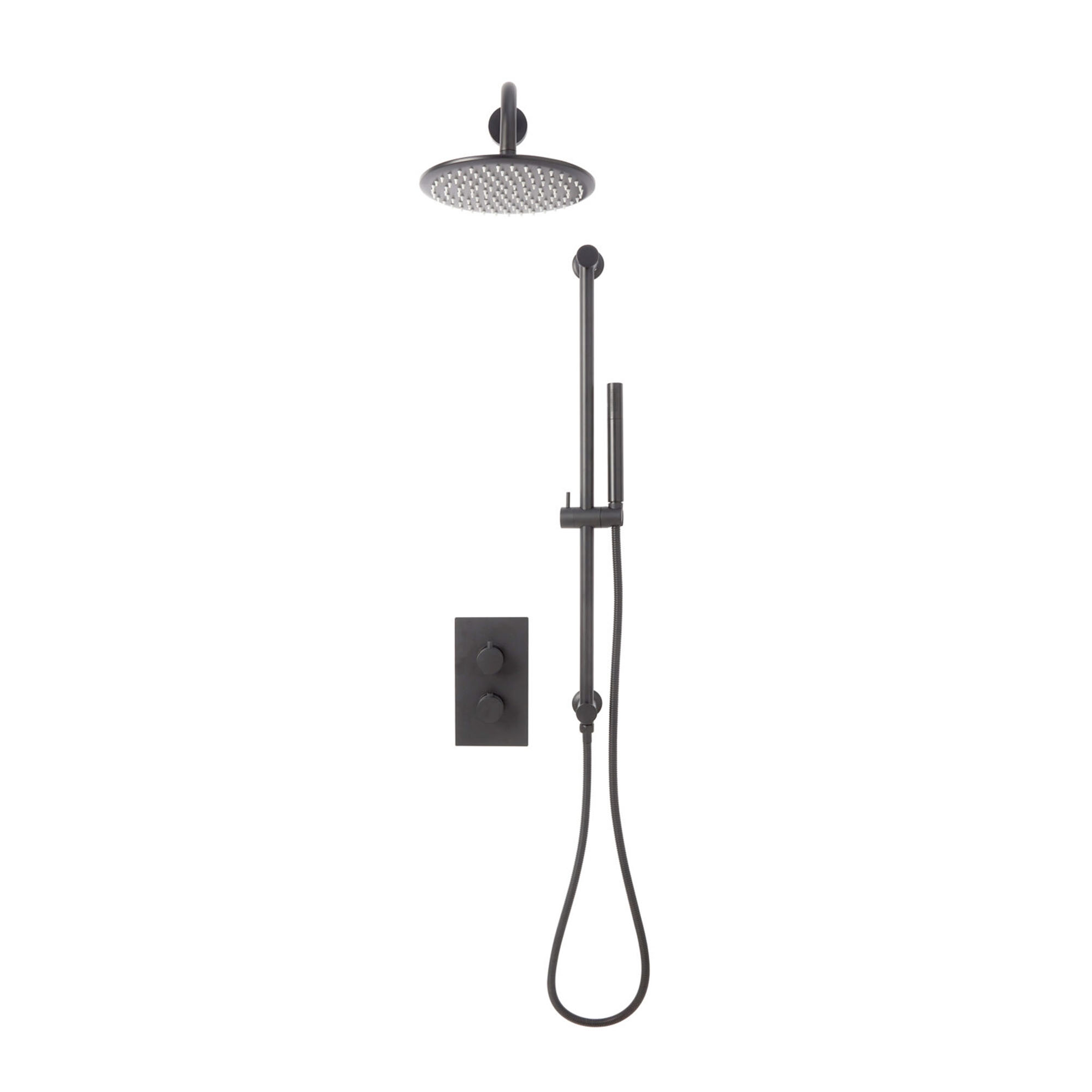 Core Concealed Thermostatic Valve, Fixed Head & Shower Rail Kit | Drench