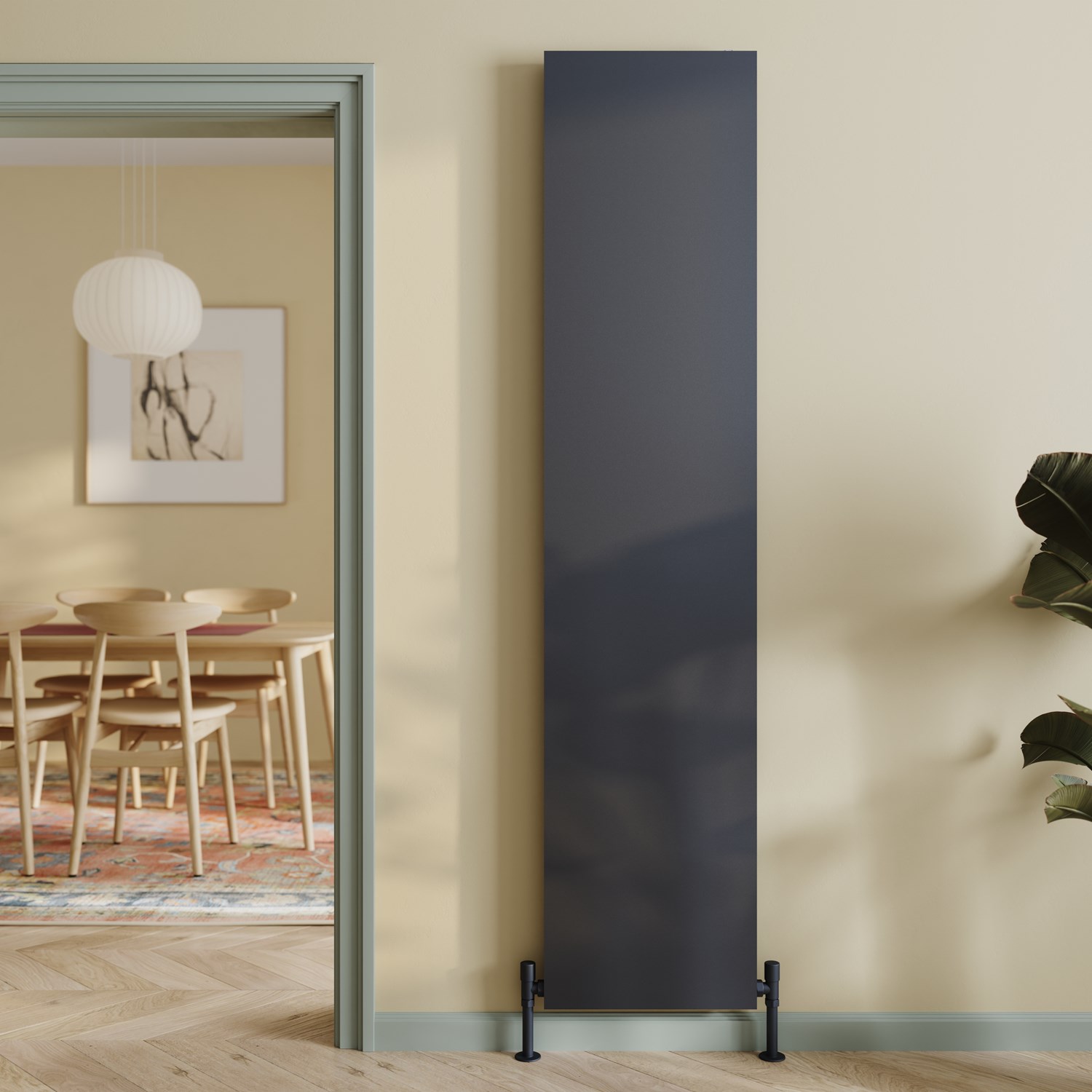 Toasty Surface Anthracite Grey Flat Single Panel Vertical Radiator ...
