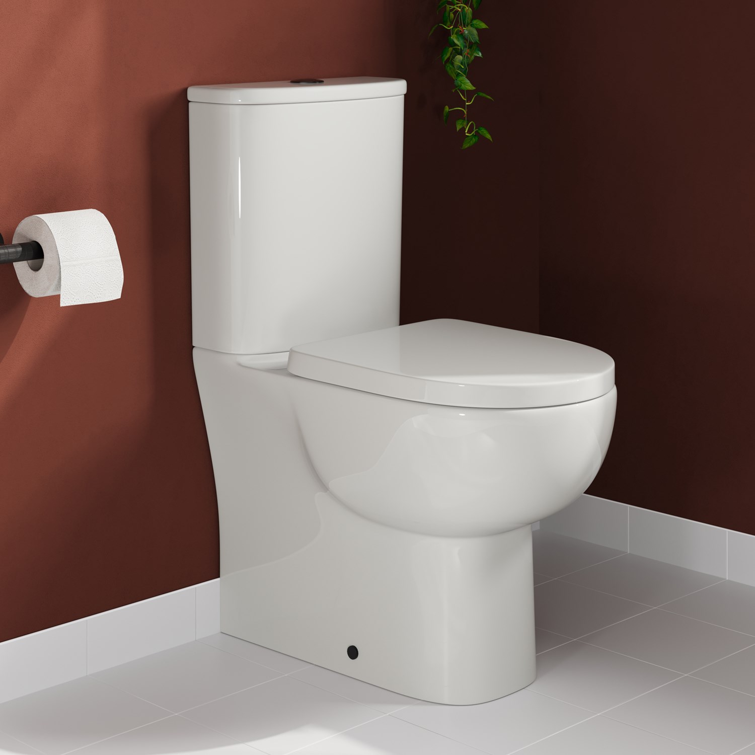Harbour Serenity Rimless Fully Back to Wall Comfort Height Toilet with ...