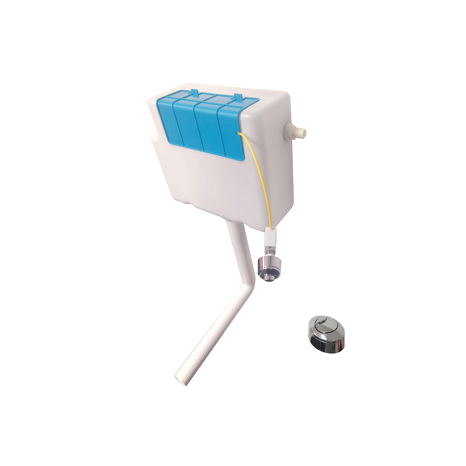 Drench Dual Flush Concealed Cistern with Side Inlet & Round Button | Drench