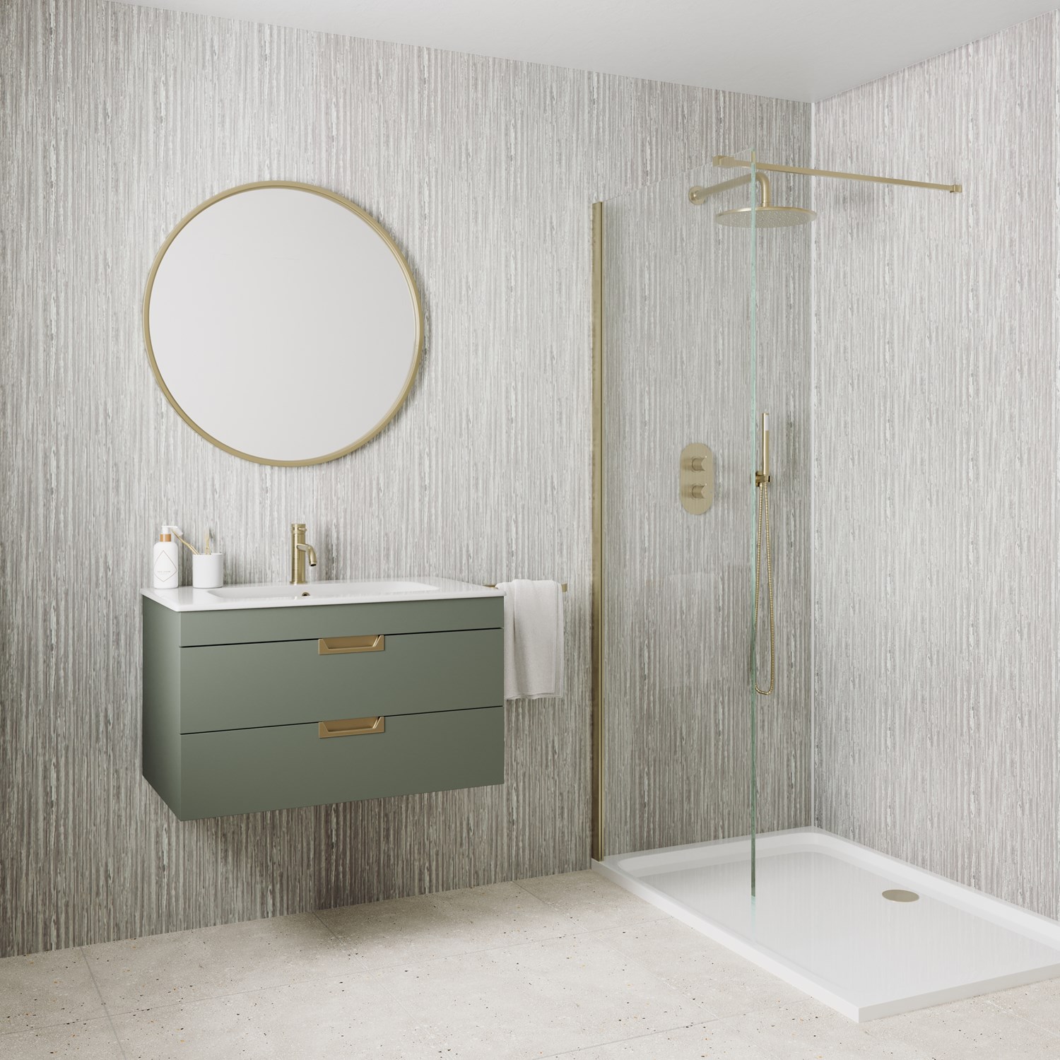 Drench Naturals Matt Stone PVC Waterproof Bathroom Wall Panel - 1000 x ...