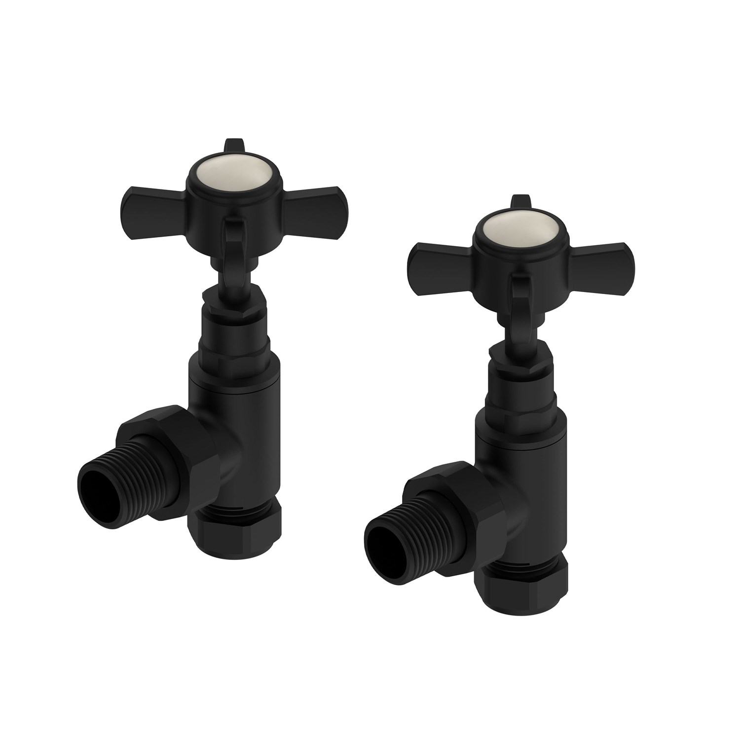 Toasty Traditional Crosshead Manual Angled Valves - Matt Textured Black ...