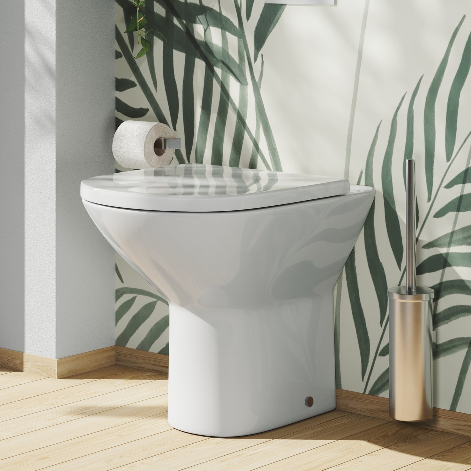 Harbour Identity Comfort Height Rimless Back to Wall Toilet & Soft ...