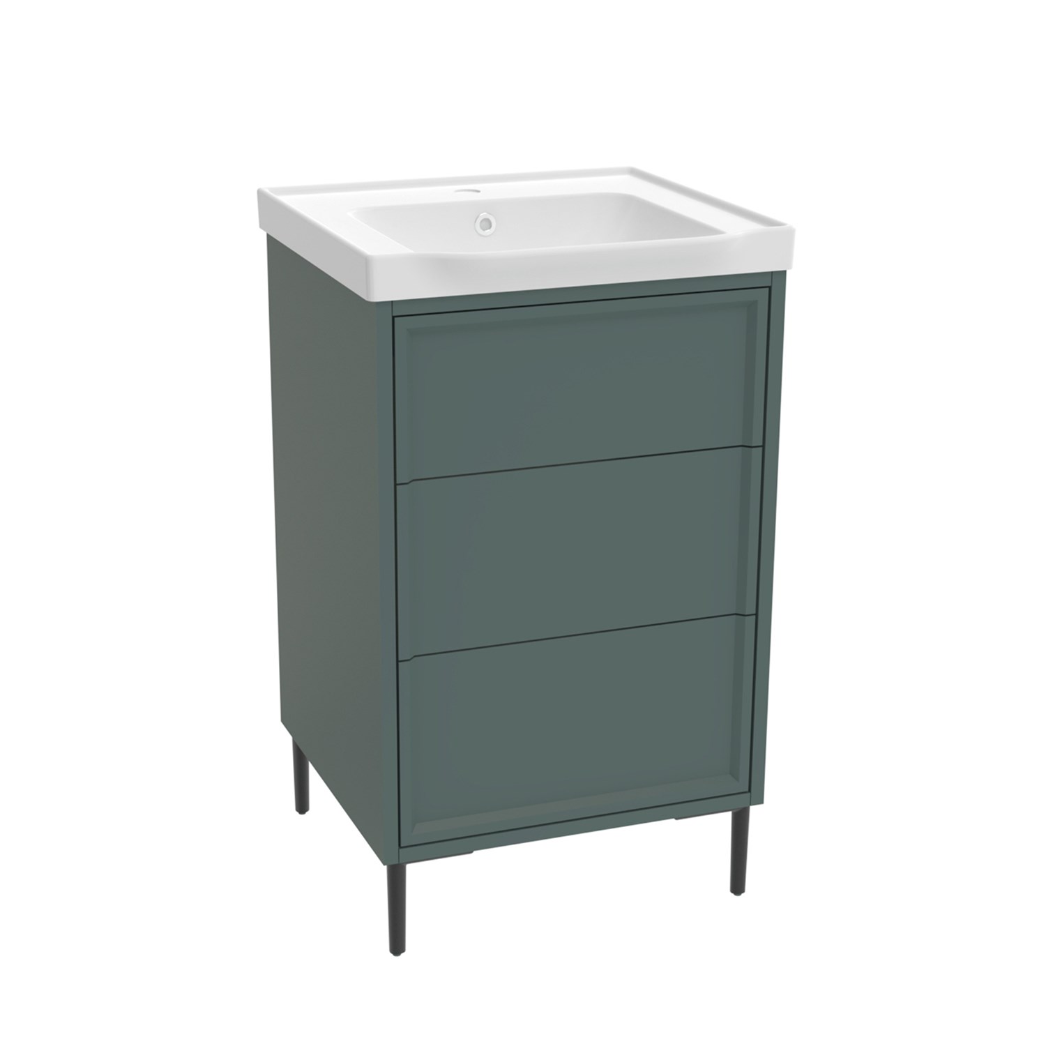 Elara 500mm Floorstanding Vanity Unit & Basin with Leg Set | Drench