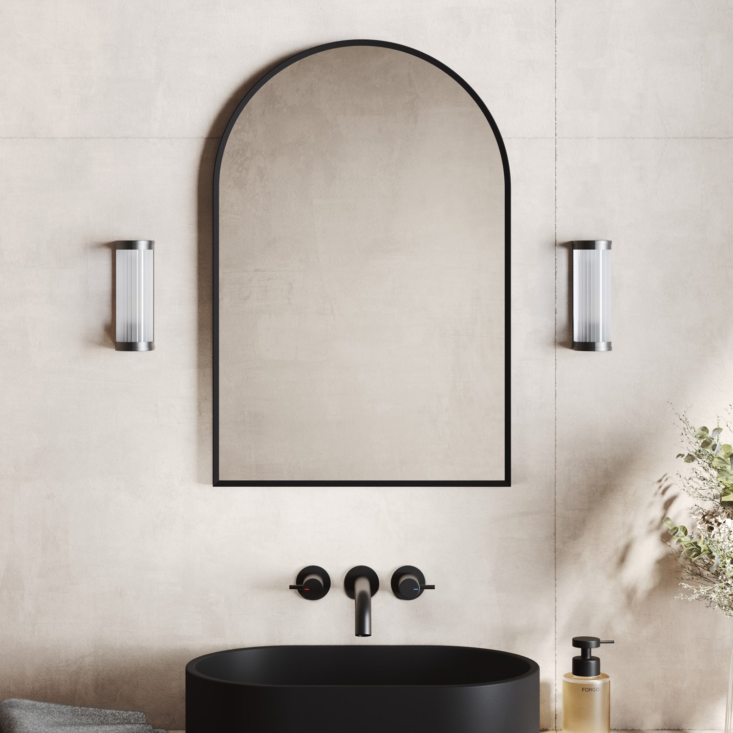 Harper Arch Framed Mirror - 500 x 750mm | Drench