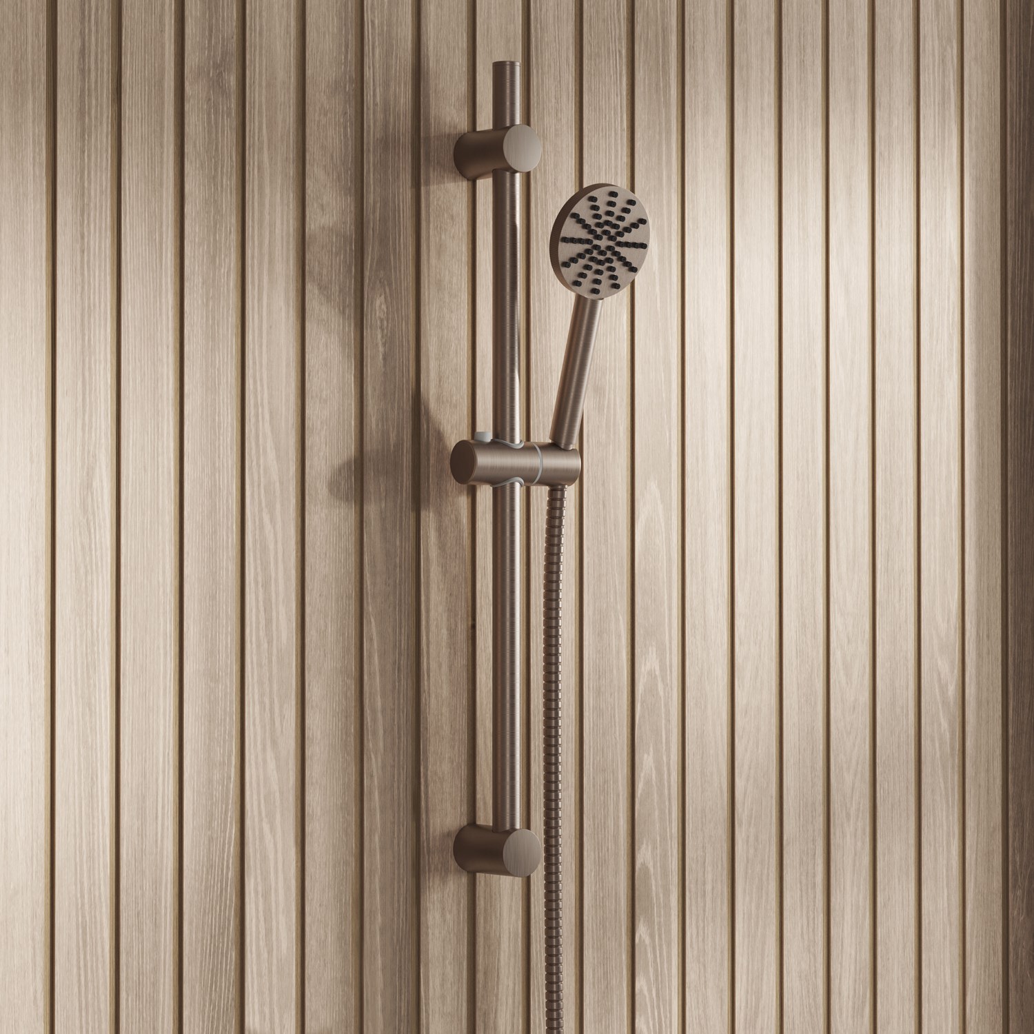Core Fluted Slide Rail Shower Kit, Shower Handset & Hose | Drench
