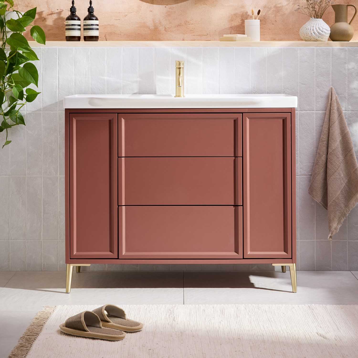 Elara 1000mm Floorstanding Vanity Unit & Basin with Leg Set | Drench