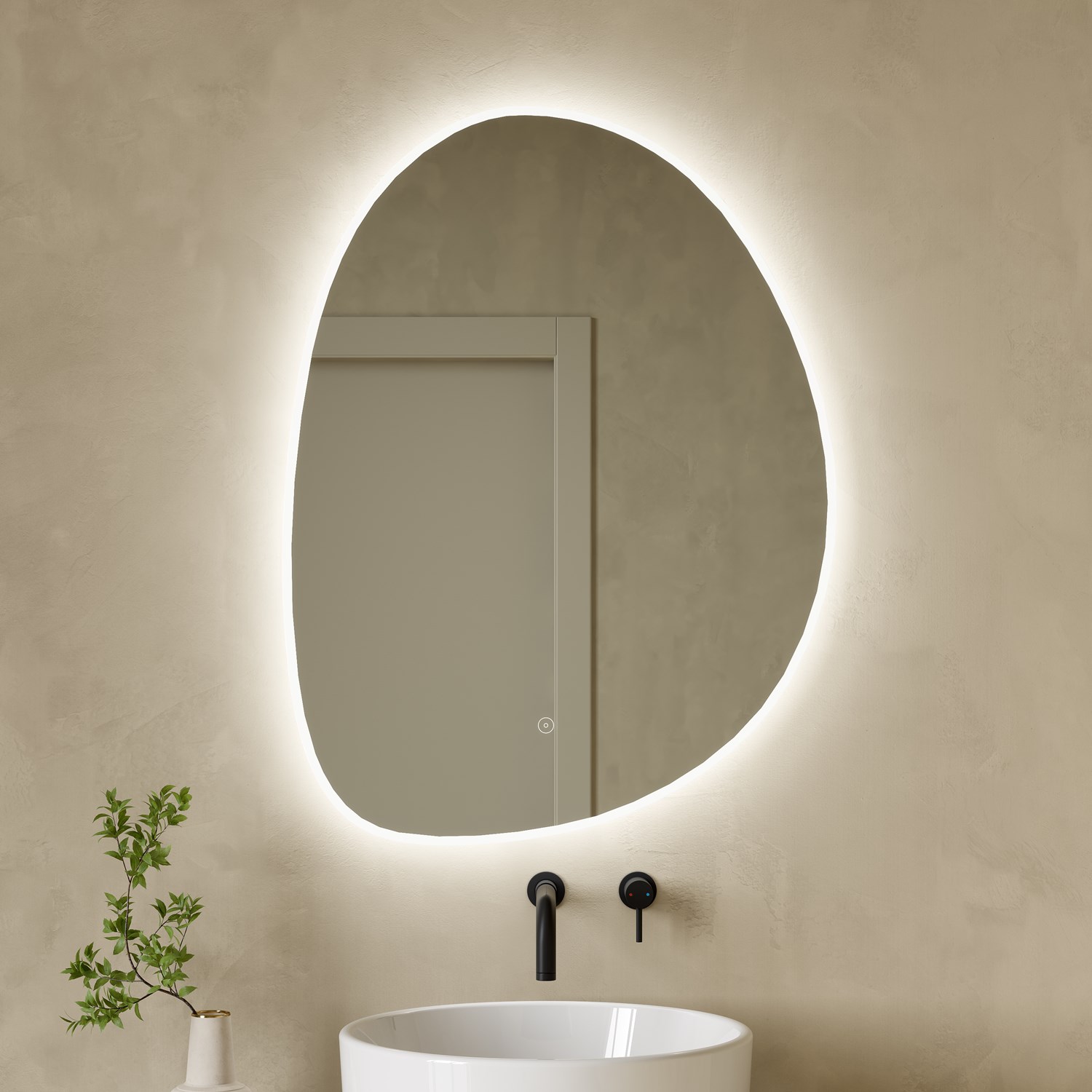 Organics LED Illuminated Mirror with Demister Pad & Colour Change ...