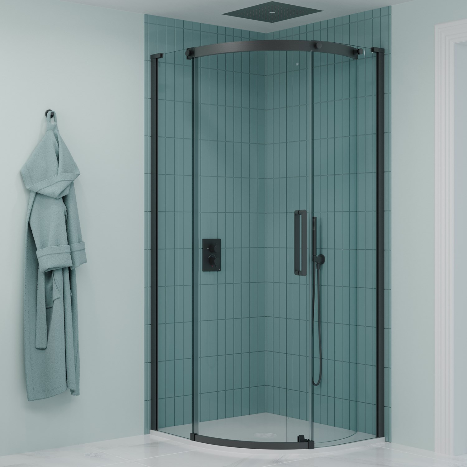 Crosswater Optix 10 Quadrant Shower Enclosure 900 x 900mm - Slate | Drench