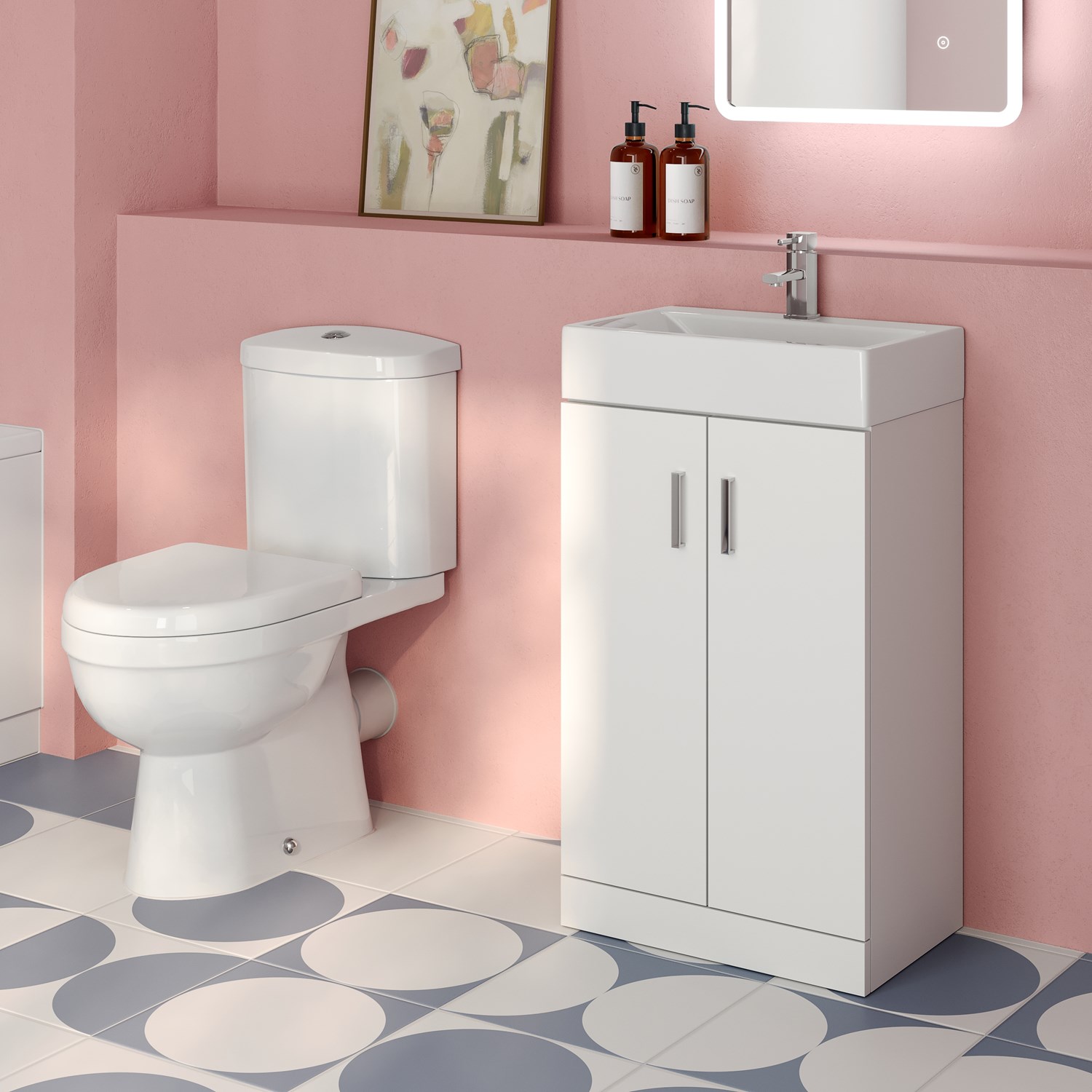 Jack Compact Toilet & Vanity Unit Bathroom Suite | Drench