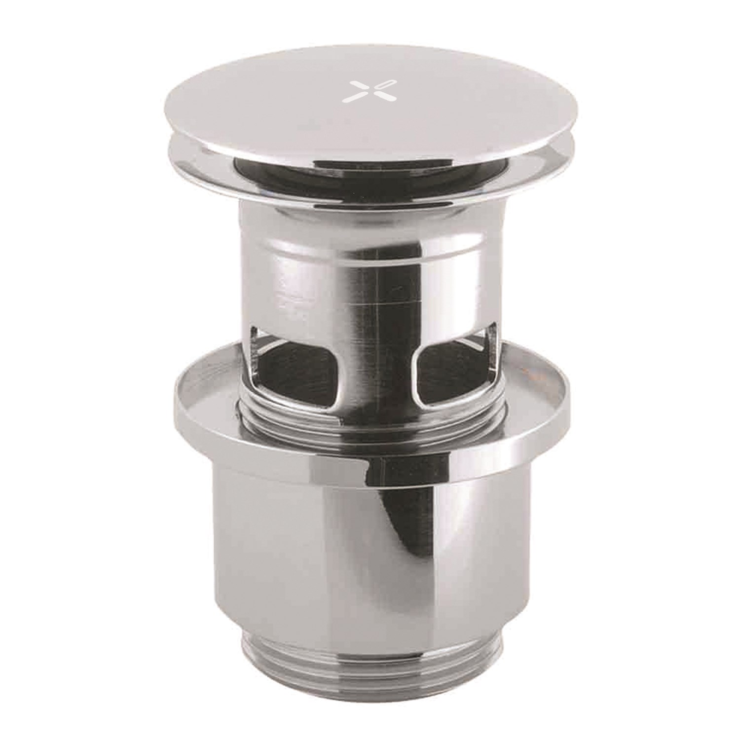 Crosswater Slotted Click Clack Basin Waste - Chrome | Drench