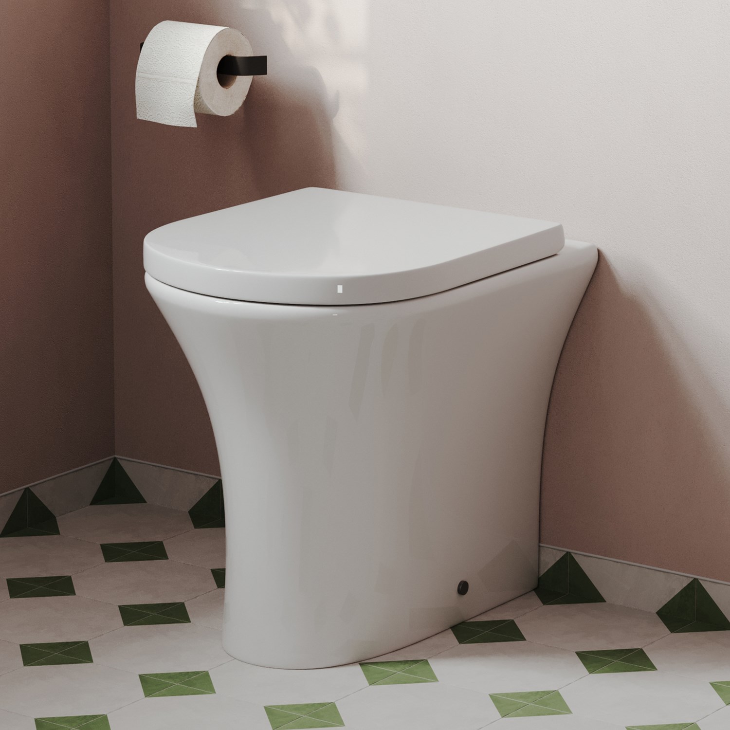 Lydia Rimless Back to Wall Toilet & Soft Close Seat | Drench