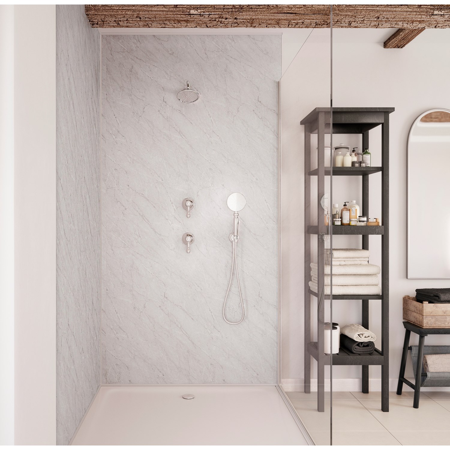 Showerwall Apollo Marble Laminate Bathroom Wall Panel | Drench