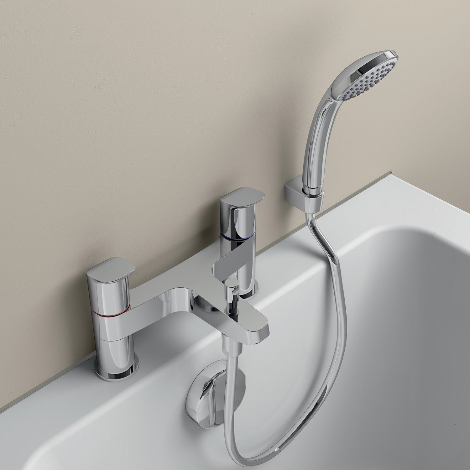 Ideal Standard Ceraflex Bath Shower Mixer Tap & Shower Kit | Drench