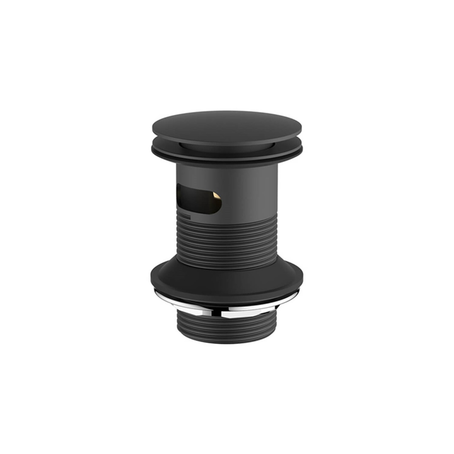 Britton Bathrooms Slotted Basin Waste - Matt Black | Drench