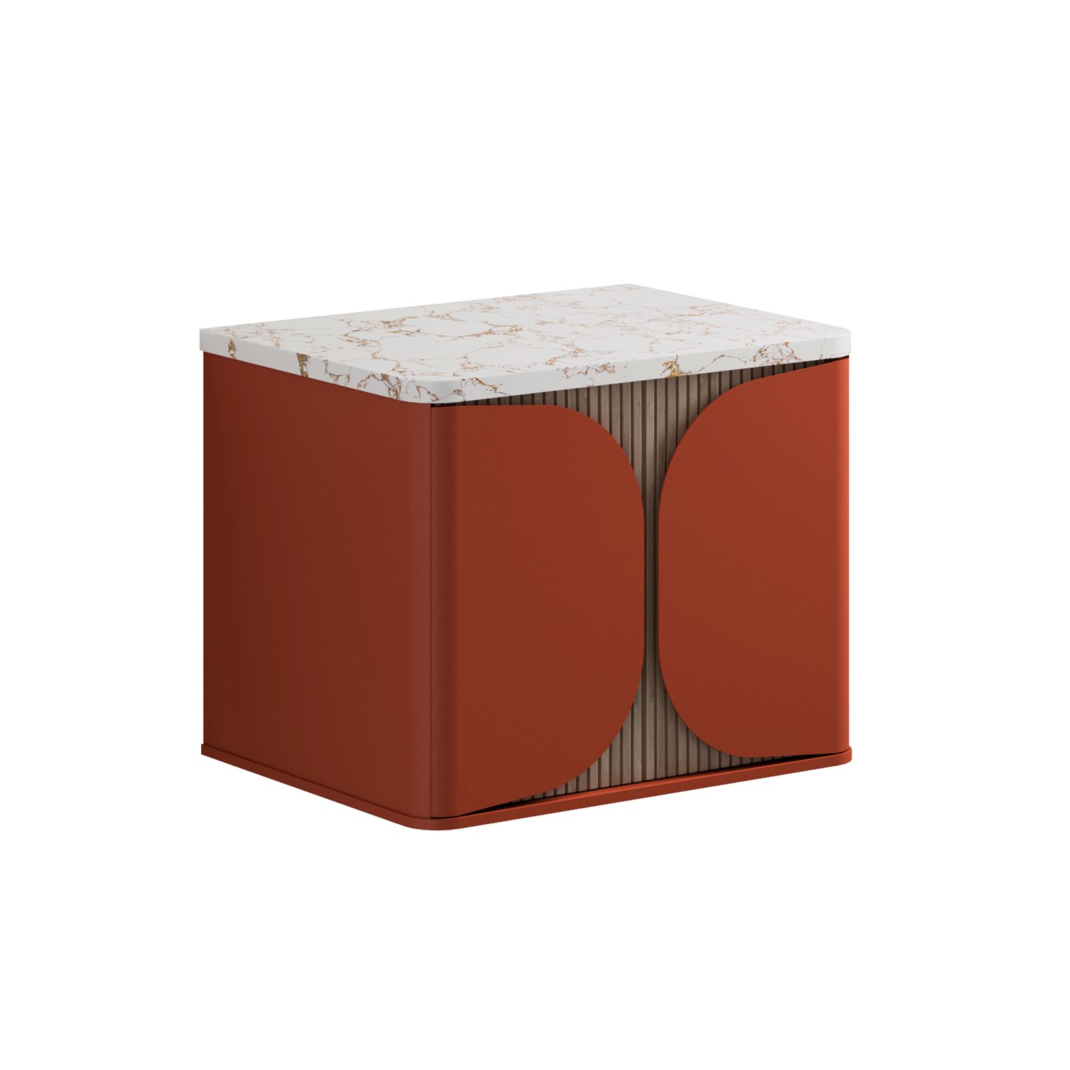 Crosswater Tambour 600mm Wall Mounted Single Drawer Vanity Unit & Gold ...