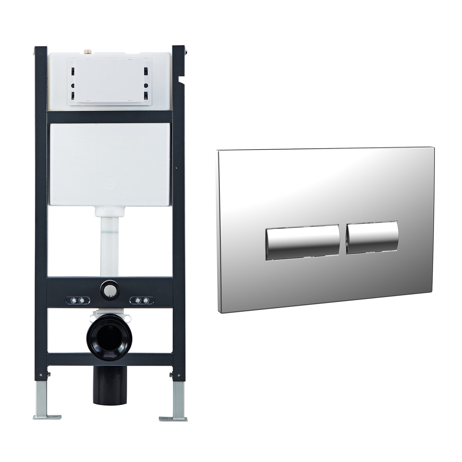 Drench Wall Hung Toilet Frame, Pneumatic Concealed Cistern & Dual Flush ...