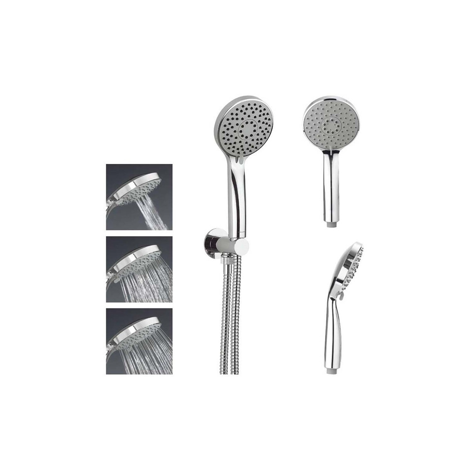 Crosswater Wisp Premium Shower Kit with 3 Spray Pattern Handset - Low ...