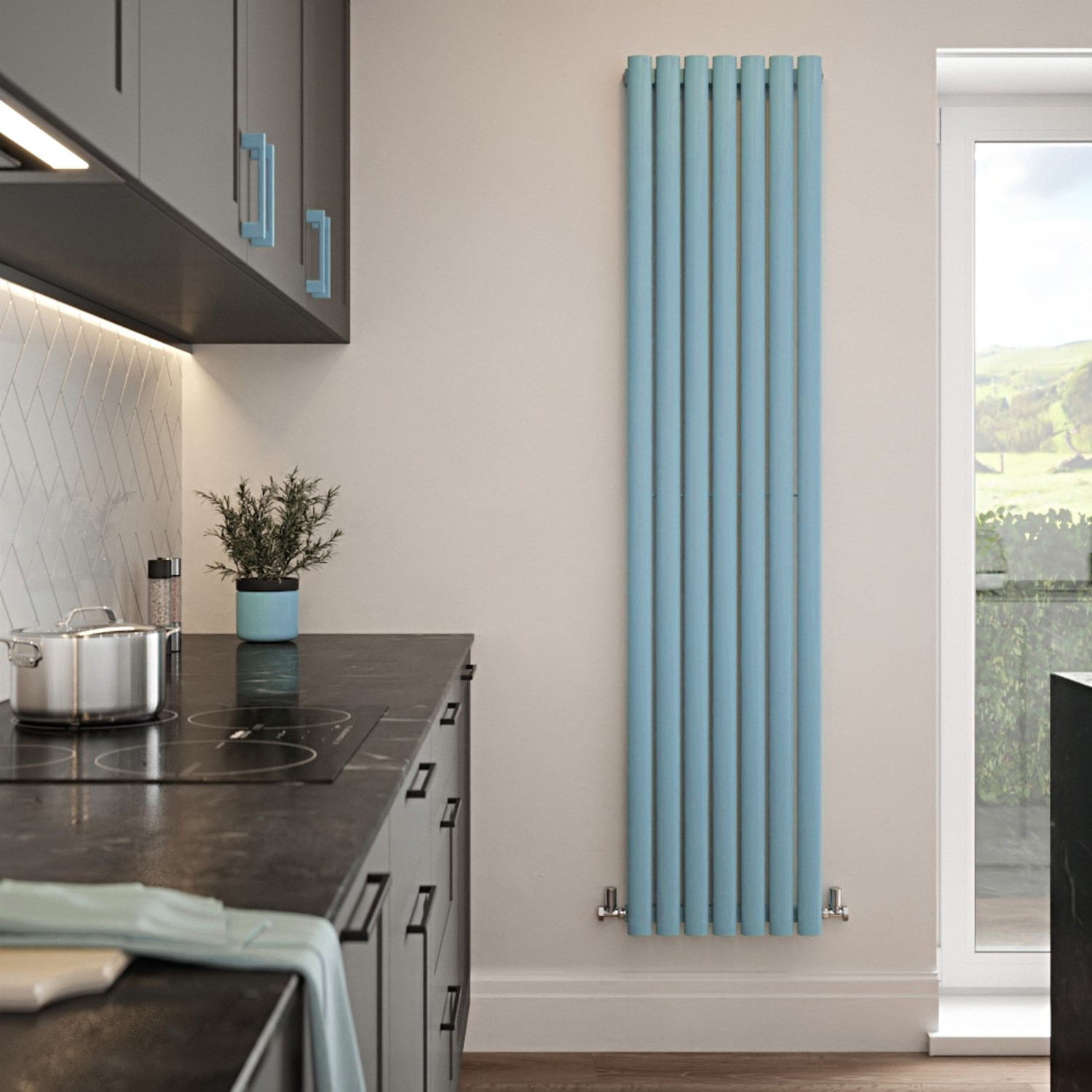 The Tap Factory Vibrance Single Panel Vertical Radiator 1800 x 413mm ...