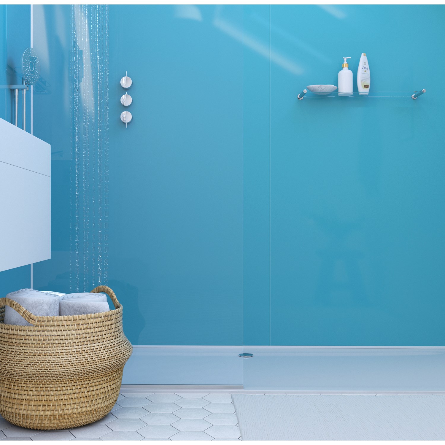 Showerwall Azure Acrylic Bathroom Wall Panel | Drench