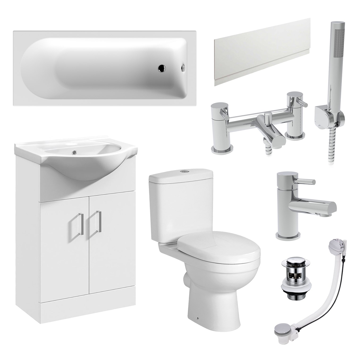 Vellamo Connect Complete Modern Bathroom Suite with Vanity Unit | Drench