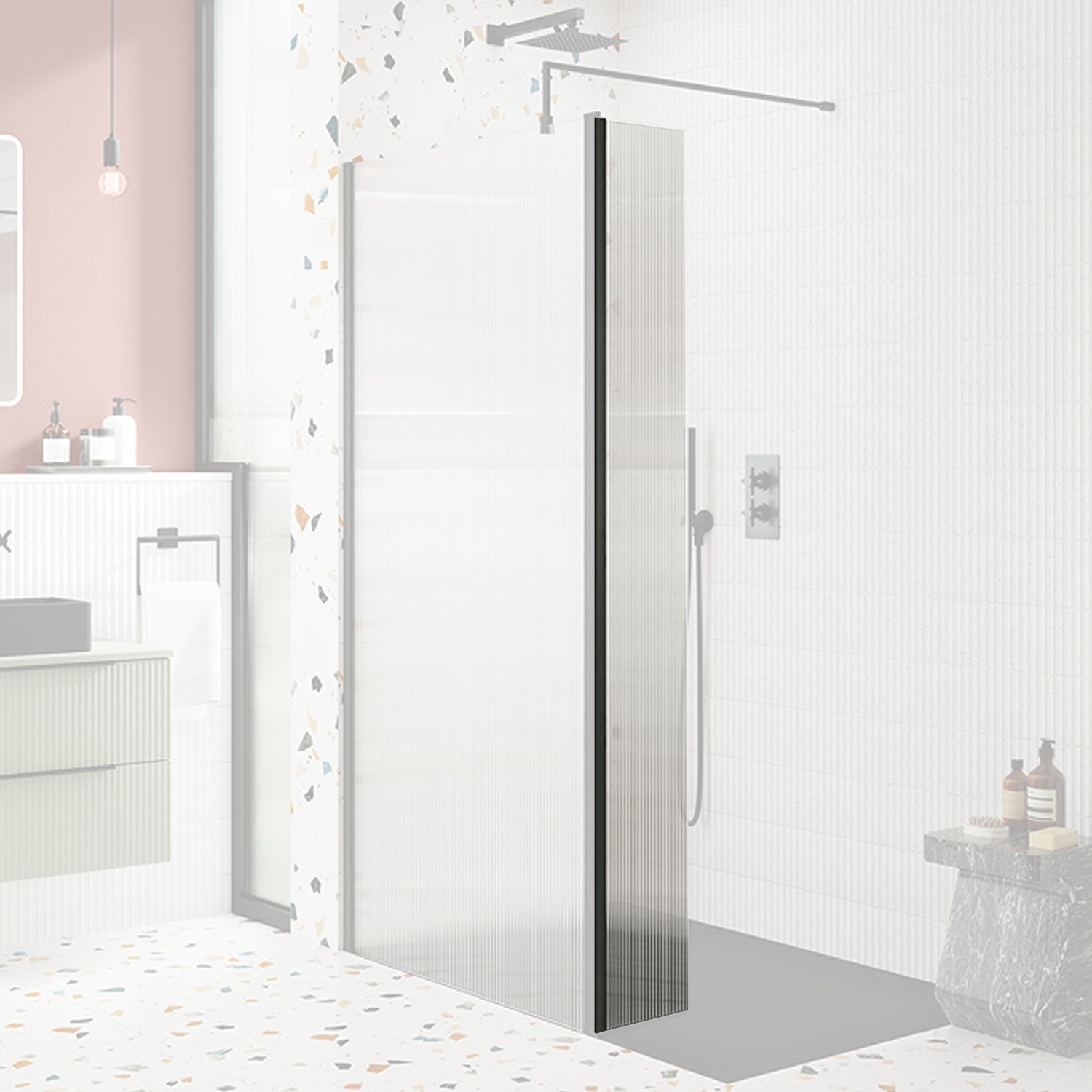 Harbour Contour 8mm Fluted 300mm Hinged Return Panel | Drench