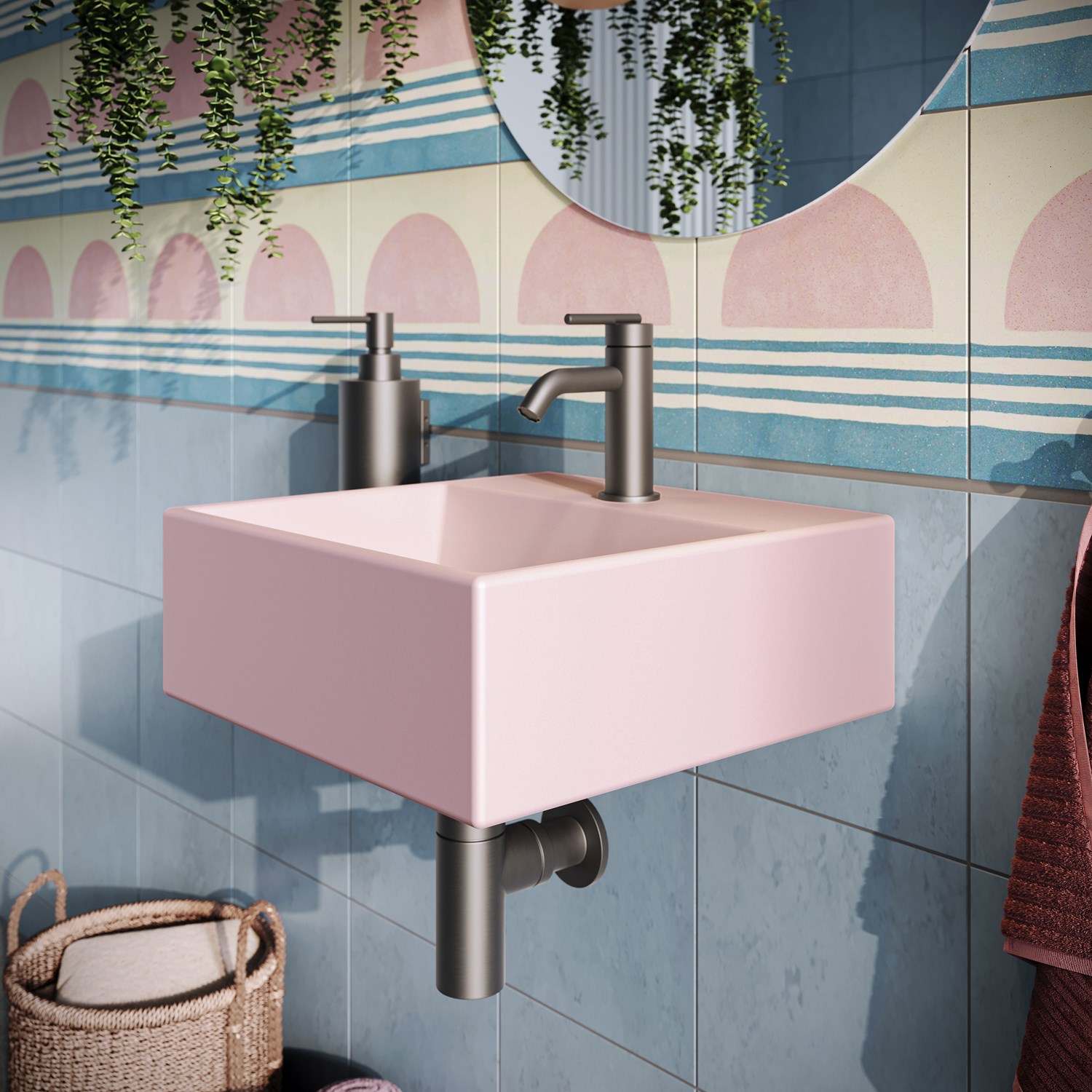 Crosswater Beck 300mm Cloakroom Wall Hung Basin with Waste | Drench