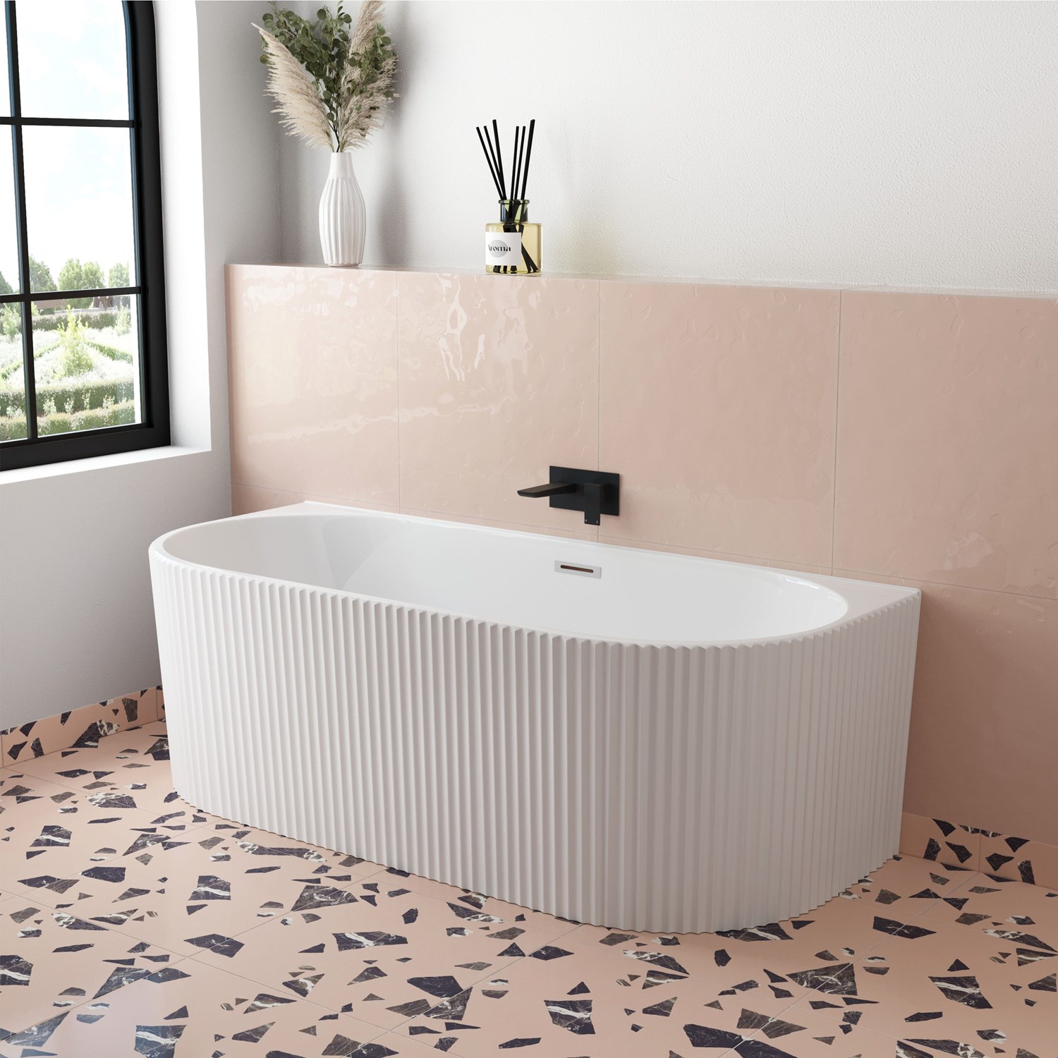 Billy Fluted Back to Wall Bath - 1700 x 780mm | Drench